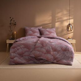 Estella Bettw&auml;sche &raquo;Alba&laquo; 2 rosa Flanell, Bezug: 100% Baumwolle B/L: 135cm x 200cm, 1 Stk., 1 Stk., Flanell, B/L: 80cm x 80cm, 2