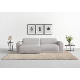 Trendmanufaktur Ecksofa &raquo;Braga, mit hochwertigem Kaltschaum, L-Form, Japandi-Design&laquo; modernes Sofa, Couch mit hohem Sitzkomfort, 255/72/160 cm (B/H/T)