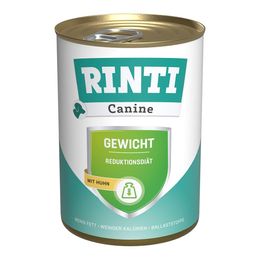 Rinti Canine Gewicht Huhn Hunde-Nassfutter f&uuml;r &uuml;bergewichtige Hunde 6x400g