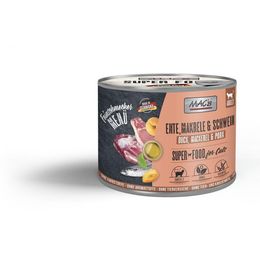 MAC's Cat Feinschmecker Ente, Makrele & Schwein Katzen-Nassfutter getreidefrei 6x200g