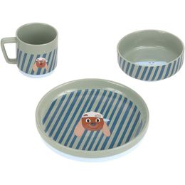 L&auml;ssig L&Auml;SSIG Kindergeschirr-Set &raquo;Tiny Team Dog&laquo; mit Silikonring 3 tlg. Kindergeschirr-Set