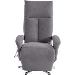 Sit & More sit&more TV-Sessel &raquo;Tycoon mit Kopfteilverstellung und 360&deg; Drehfunktion&laquo; wahlweise manuell oder elektrischer Funktion, auch mit Akku (kabellos) grau 