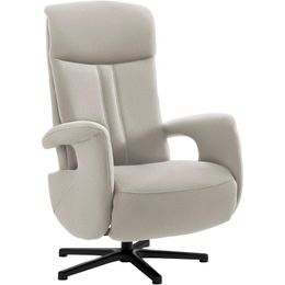 Die PlanBar Relaxsessel &raquo;MP-RS18073&laquo; 360&deg; drehbar, inkl. man. Kopfpolsterverstellung u. Relax-Funktion beige 100% Polyester Flachgewebe, Relaxfunktion