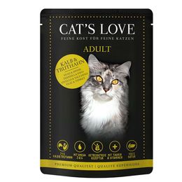 Cat's Love Kalb & Truthahn mit Katzenminze & Lein&ouml;l Katzen-Nassfutter getreidefrei 12x85g