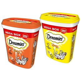 Dreamies Tub Sparpaket Katzensnacks Mixpaket 2x350g