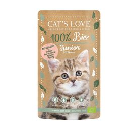 Cat's Love JUNIOR BIO Gefl&uuml;gel Katzen-Nassfutter getreidefrei 6x100g