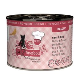 Catz Finefood Ragout No.603 Gans & Pute Katzen-Nassfutter getreidefrei 6x190g