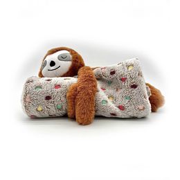 ZooRoyal Geschenkset Kuscheltier Faultier und Decke