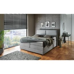 Meise M&ouml;bel meise.m&ouml;bel Boxbett &raquo;COLUMBIA, Polsterbett mit Bettkasten und Taschenfederkernmatratze H3&laquo; mit Kaltschaum-Topper, Strukturstoff-Bezug, Liegefl&auml;che 