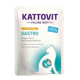 Kattovit Gastro Huhn + Reis Katzen-Nassfutter Di&auml;tfuttermittel 24x85g