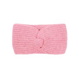 Zwillingsherz Damen Stirnband &raquo;"Rippe"&laquo; breit, gerippt, mit Knotendetail rosa Einheitsgr&ouml;&szlig;e