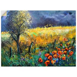 Artland Wandbild &raquo;Red poppies&laquo; Wiesen & Baumbilder 1 Stk. tlg. als Alubild, Leinwandbild, Poster, Wandaufkleber in verschied. Gr&ouml;&szlig;en bunt Vinyl B/H/T: 120cm x