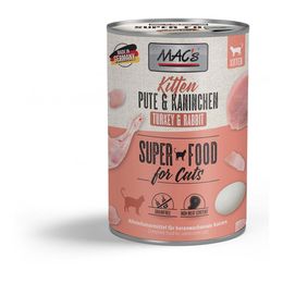MAC's Cat Kitten Pute & Kaninchen Katzen-Nassfutter getreidefrei 6x400g