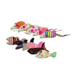 Trixie M&auml;use und Fische Pl&uuml;sch/Stoff 9-12 cm