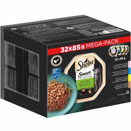 Sheba Multipack Sauce Collection Feine Vielfalt MSC Katzen-Nassfutter mit MSC-zertifiziertem Fisch 32x85g