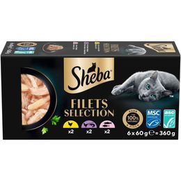 SHEBA Filets Multipack Schale 3 Variet. 6x60g