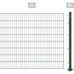 Arvotec Einstabmattenzaun &raquo;ESSENTIAL 160 zum Einbetonieren&laquo; Zaunh&ouml;he 160 cm, Zaunl&auml;nge 2 - 60 m gr&uuml;n Kunststoff, Stahl H/L: 160cm x 58m, Pfosten: 30 Stk.