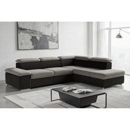 Sit & More sit&more Ecksofa &raquo;Valantine L-Form, B: 272 cm, Armteilverstellung, Kopfteilverstellung&laquo; mit Schlaffunktion, Komfortsofa, modern schwarz 100% Polyester