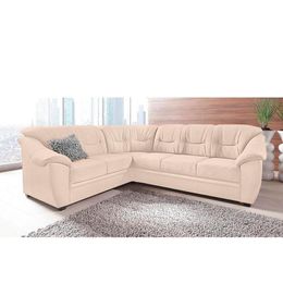 Sit & More sit&more Ecksofa &raquo;Savona L-Form, B. 262 cm, Komfortsitz, Eckcouch mit Stoff- & Lederwahl&laquo; optional Schlaffunktion, Liegefl. 120x195 cm beige 