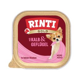Rinti Gold Mini Kalb & Gefl&uuml;gel Hunde-Nassfutter getreidefrei 16x100g