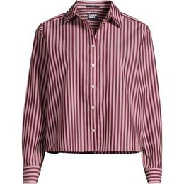 LANDS' END Kurze, b&uuml;gelfreie Hemdbluse f&uuml;r Damen, Damen, size: regular, Orange, Baumwolle, by Lands' End