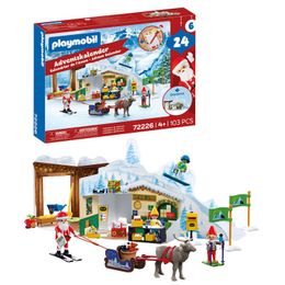 Playmobil Spielzeug-Adventskalender &raquo;Spielbausteine, Am Nordpol (72226), Christmas&laquo; ab 4 Jahren Made in Europe Einheitsgr&ouml;&szlig;e Spielzeug-Adventskalender