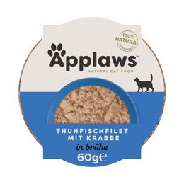 Applaws k&ouml;stlicher Thunfisch mit Krabbe Katzen-Nassfutter ohne k&uuml;nstliche Zus&auml;tze 10x60g