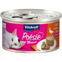 Vitakraft Po&eacute;sie Mousse Ente Katzen-Nassfutter zuckerfreie Rezeptur 12x85g