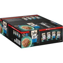 Sheba Delikatesse in Gelee Fisch Variation Katzen-Nassfutter mit Fisch 80x85g