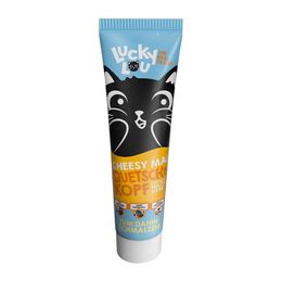 Lucky Lou Quetschkopf Cheesy Malt Katzensnacks ohne Zuckerzusatz 100g