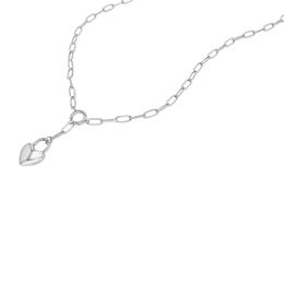Tom Tailor Damen Tom Tailor Kette mit Anh&auml;nger &raquo;Schmuck Geschenk Edelstahl Y-Kette Herz&laquo; silber Edelstahl, L: 50 B: 3mm