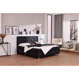 Home Affaire Boxbett &raquo;BIGNOUX, Polsterbett mit Bettkasten, inkl. Taschenfederkernmatratze H3&laquo; mit Kaltschaum-Topper, Kunstleder-Bezug, Liegefl&auml;che 