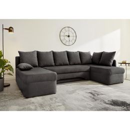Jockenh&ouml;fer Wohnlandschaft &raquo;Arktis, U-Form, B: 260 cm&laquo; Sofa mit Bettkasten & Schlaffunktion grau Korpus: 100% Polyester;Kissen: 100% Polyester B/H/T: 260cm x 87cm