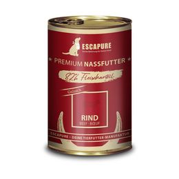 Escapure Rinder Gulasch Men&uuml; Hunde-Nassfutter getreidefrei 6x400g