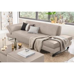 W.Schillig 2-Sitzer &raquo;taboo Designsofa mit hohem Sitzkomfort, Breite 202cm, Sitztiefe 59cm&laquo; mit Normaltiefe, inklusive Armlehnenverstellung beige 