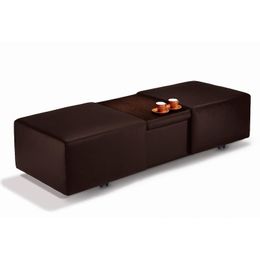 W.Schillig Hocker &raquo;taboo&laquo; ausziehbar, inklusive Zwischenablage braun Flachgewebe S22 (100% Polyester);Stoff S37 (100% Polyester): Luxus-Microfaser in 