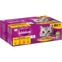 whiskas Gefl&uuml;gel Auswahl in Gelee Katzen-Nassfutter Adult 80x85g