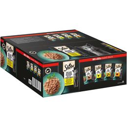 Sheba Gefl&uuml;gel Variation in Gelee Giant Pack Katzen-Nassfutter ohne k&uuml;nstliche Aromen 80x85g