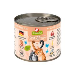 Granatapet Delicatessen Kalb PUR Katzen-Nassfutter getreidefrei 6x200g
