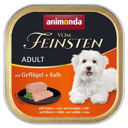 animonda vom Feinsten Adult Gefl&uuml;gel und Kalb Hunde-Nassfutter ohne Soja 22x150g