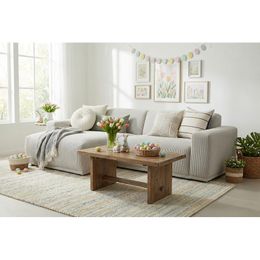 Trendmanufaktur Ecksofa &raquo;Braga, mit hochwertigem Kaltschaum, L-Form, Japandi-Design&laquo; modernes Sofa, Couch mit hohem Sitzkomfort, 255/72/160 cm (B/H/T)