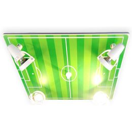 Niermann Deckenleuchte &raquo;Strahler Fu&szlig;ballfeld, Kinderzimmer, Kinderlampe&laquo; GU10 1 Stk. 4 verstellbare Spots, Made in Germany gr&uuml;n 4, H: 15cm, 1 Stk.