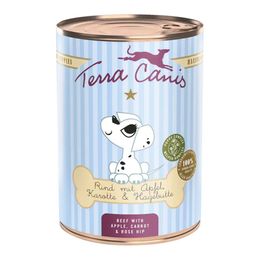 Terra Canis WELPE Rind, Apfel, Karotte und Hagebutte Hunde-Nassfutter getreidefrei 12x400g