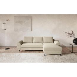 COTTA Ecksofa &raquo;Terra L-Form, B: 255cm, Top Sitzkomfort durch Wellenunterfederung und&laquo; PUR-Schaum, optional mit Schlaffunktion, Liegefl&auml;che: 200x137cm 