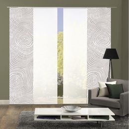 Home Wohnideen Schiebegardine &raquo;MADERAS&laquo; Klettband 4 Stk. tlg. HxB: 245x60, inkl. Befestigungszubeh&ouml;r wei&szlig; Polyester 245cm, Klettband, 60cm