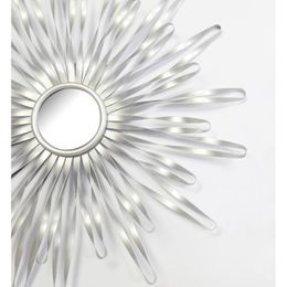 OTTO home Wanddekoobjekt &raquo;Sonne, im 2er Set: 35 und 46cm&laquo; Wanddekoration aus Metall mit kleinem Spiegel in der Mitte silber Metall B/H/T: 4cm