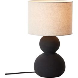 LeGer Home by Lena Gercke Tischleuchte &raquo;Malu&laquo; E27 1 Stk. max. 40W, Leinenschirm, Keramik, H&ouml;he: 37,5 cm, &Oslash; 22 cm schwarz 1, &Oslash; 22cm H: 37,5cm, 1 Stk.