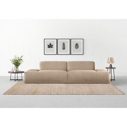 Trendmanufaktur Big-Sofa &raquo;Braga Japandi-Design, toller Sitzkomfort, Designsofa&laquo; in moderner Optik, mit hochwertigem Kaltschaum grau 100% Polyester B/H