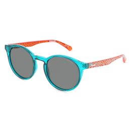 Polaroid 207385 | Kinder-Sonnenbrille | Fassung: Vollrand, Panto, Kunststoff, T&uuml;rkis | Glasfarbe: Grau