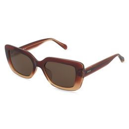 Fossil FOS 3181/S | Damen-Sonnenbrille | Fassung: Vollrand, Cat Eye, Propionat, Braun | Glasfarbe: Braun